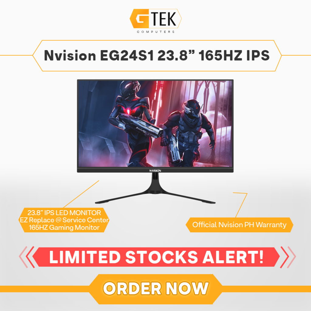 Nvision EG24S1 EG24SW 24" Full HD 1080P 165Hz IPS Gaming Monitor ...