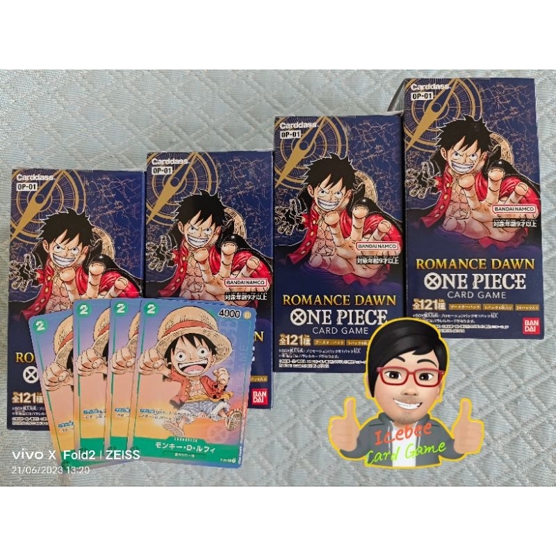 One Piece TCG OP-01 Romance Dawn booster box with free card offical box | Shopee Philippines