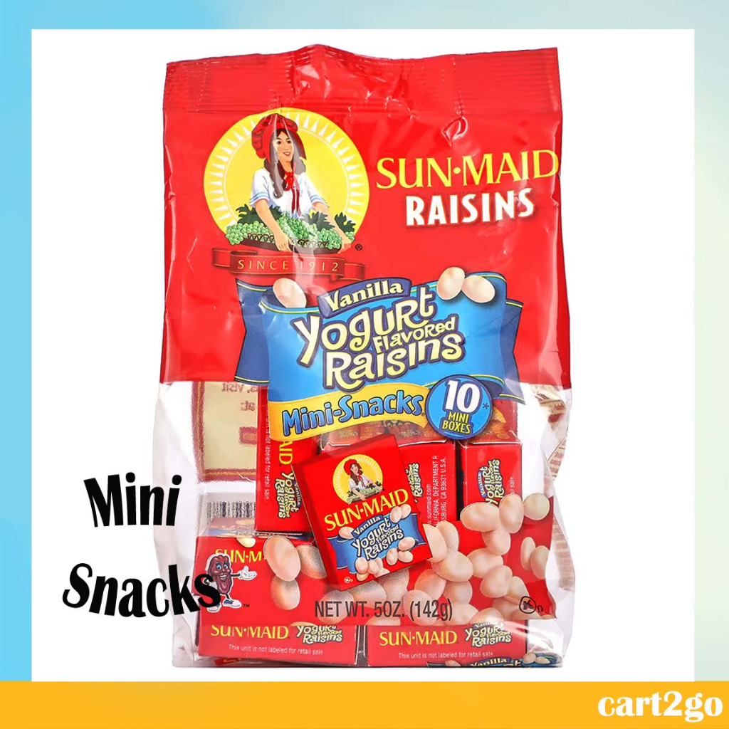 SunMaid Yogurt Flavored Raisins Mini-Snacks Vanilla or Strawberry Sun ...