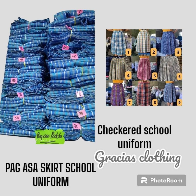 CHECKERED SKIRT PAG ASA SCHOOL UNIFORM GOOD QUALITY KATRINA FABRIC ...