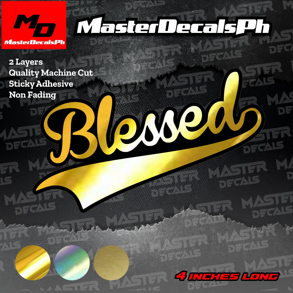 Blessed Sticker, 2 LAYERS Die Cut Sticker, Machine Cut Waterproof ...