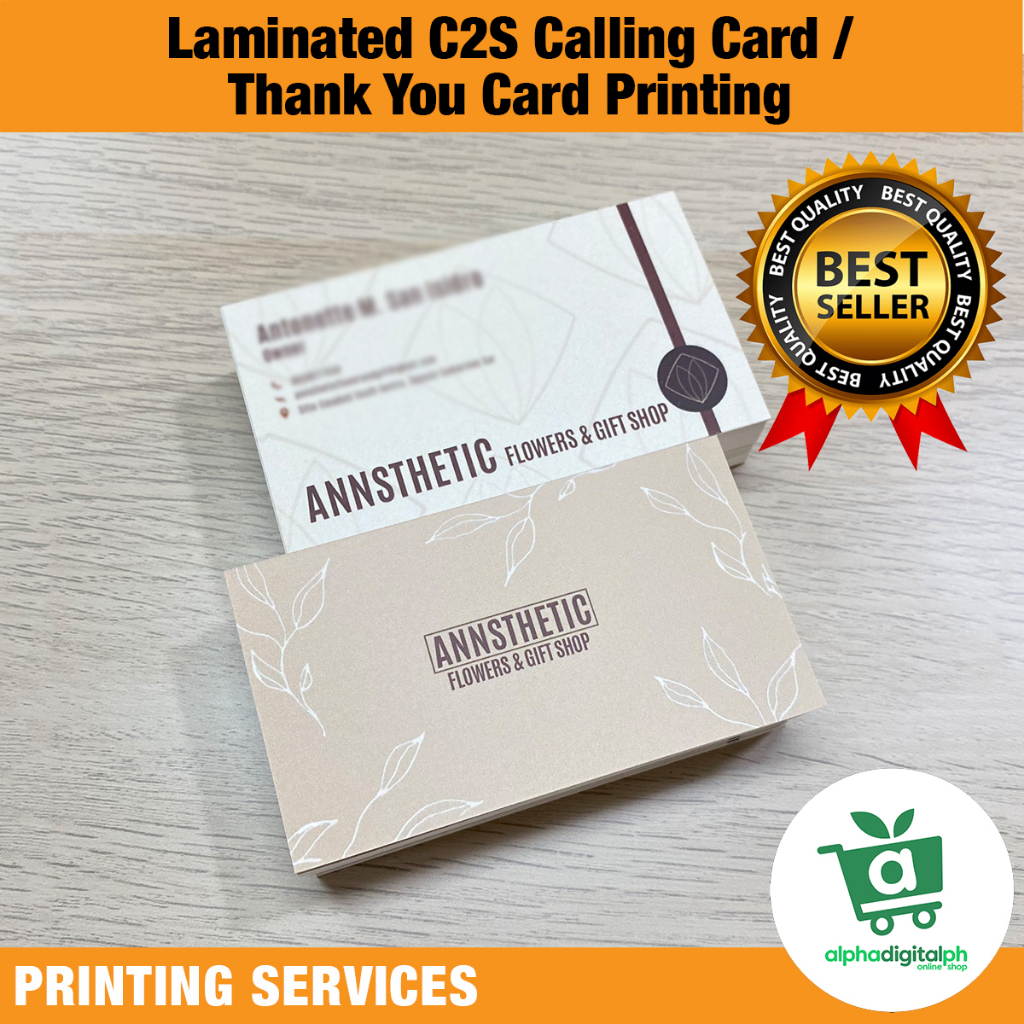 Laminated C2S Calling Card Business Card Thank You Card Printing One ...