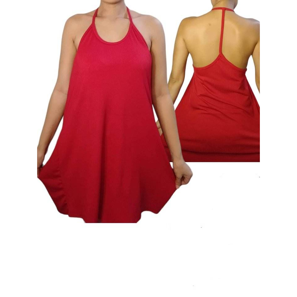 Plus Size Halter Dress Sexy Back Lxl2xl Shopee Philippines
