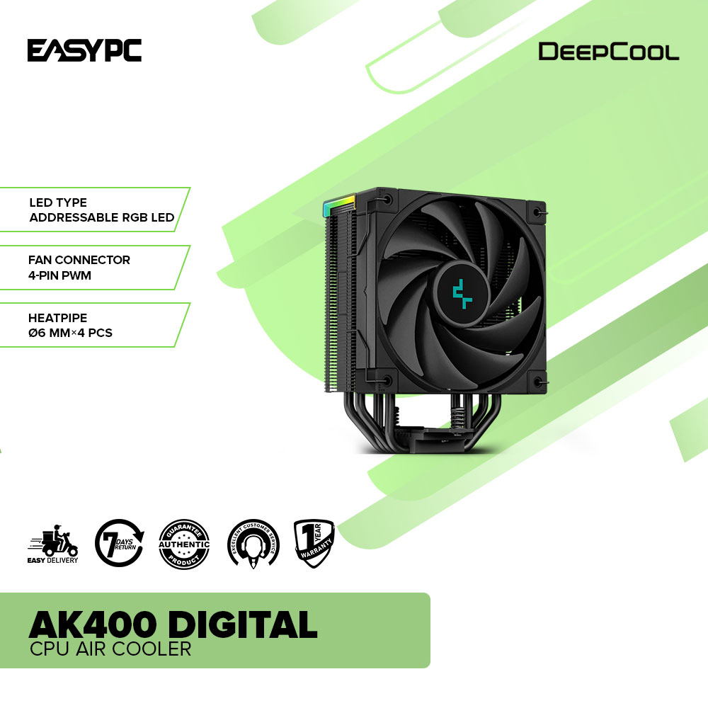 EasyPC| Deepcool AK400 Digital cpu air cooler| Black | Shopee Philippines