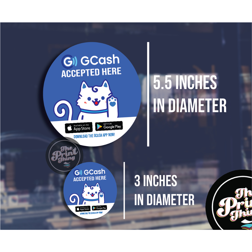 NEW PRODUCT Gcash Accepted Here Waterproof Glass Stickers | Shopee ...