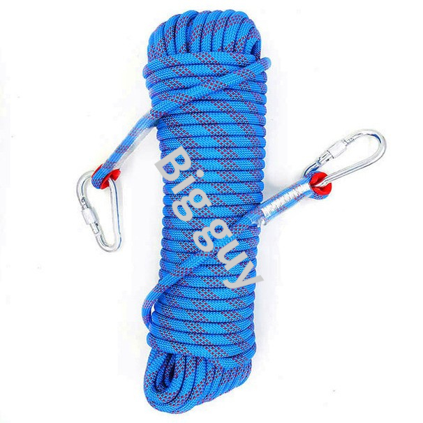 （STOCK)14mm climbing rope/static rope/safety rescue rope/fire rope with 2 climbing buckles ...