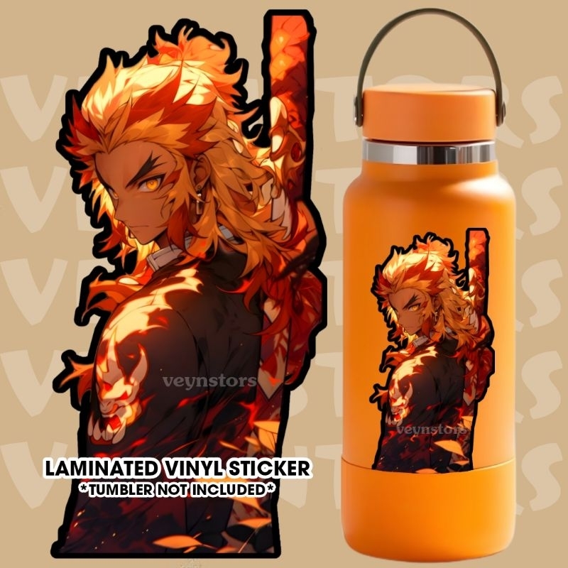 DEMON SLAYER RENGOKU LAMINATED VINYL STICKER FOR TUMBLER WATERPROOF ...