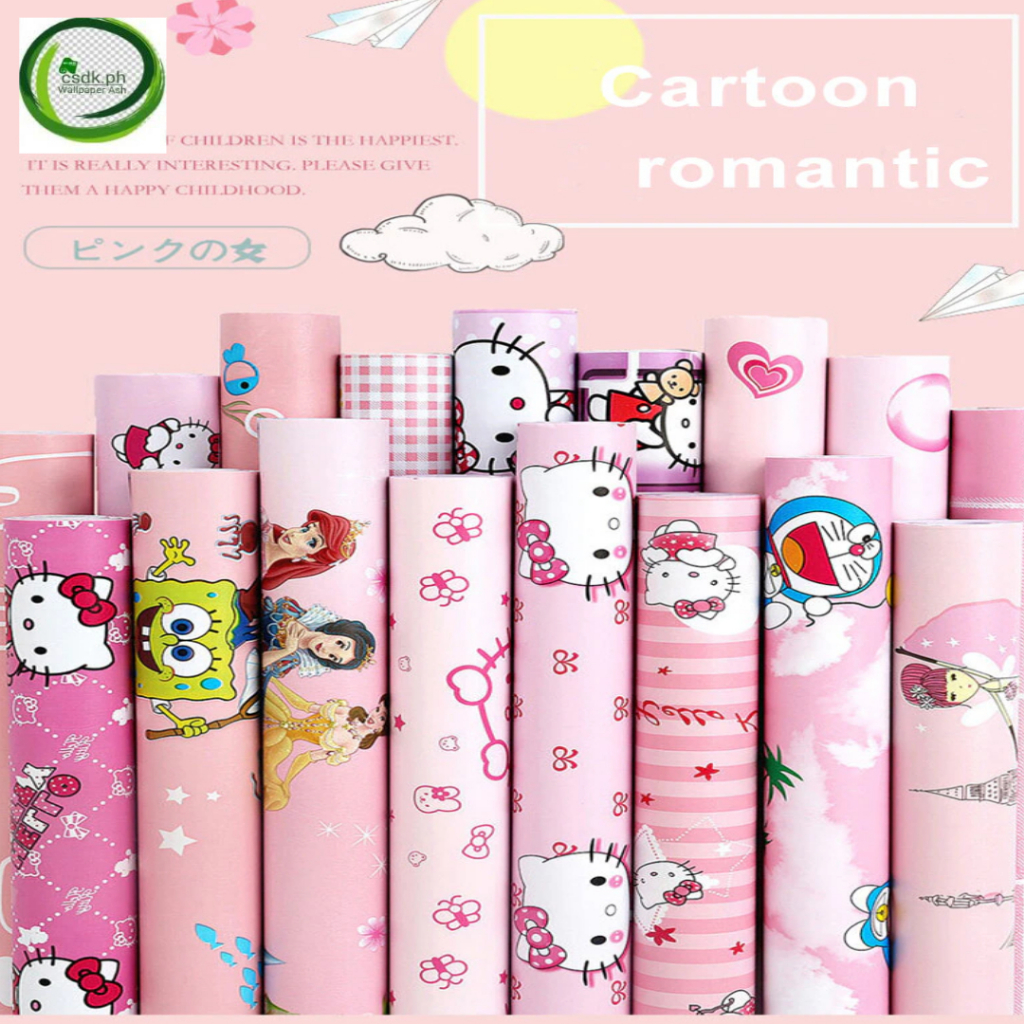 Z5 Pink Hello Kitty Character Home Decor PVC Kids room decoration ...