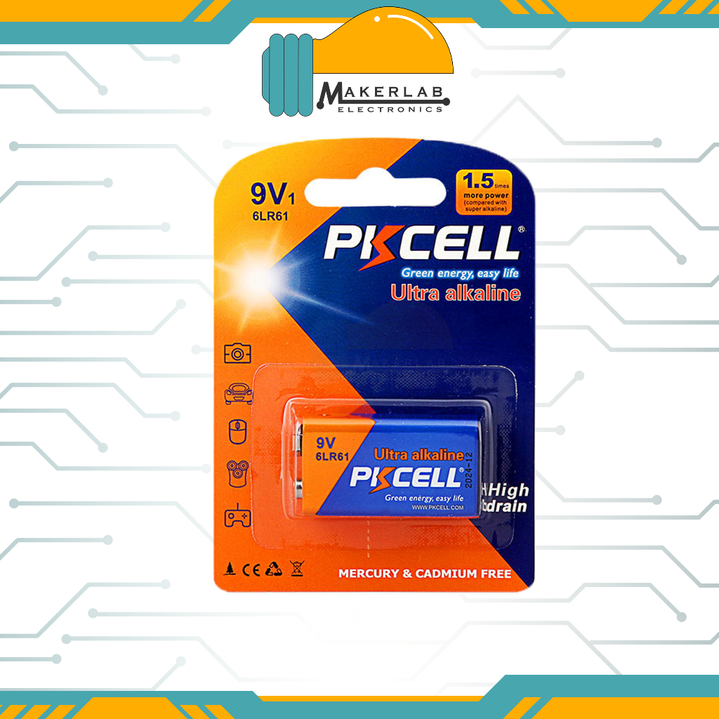 PKCell (6LR61) 9V Battery Ultra Alkaline Battery | Shopee Philippines