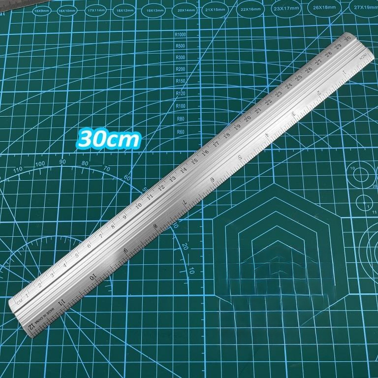 Metal Ruler 12 Inches Aluminum Ruler 30cm or 60cm Rulers Stationary School Supplies | Shopee ...