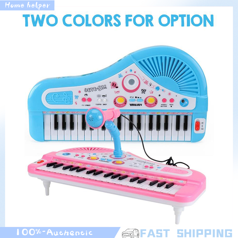 (COD)Educational Piano Toy Keyboard with Microphone for Kids Girls ...
