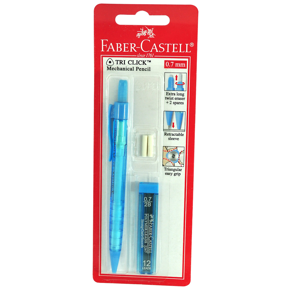 Faber-Castell TRI-CLICK 0.7 Mechanical Pencil Blister Card | Shopee ...