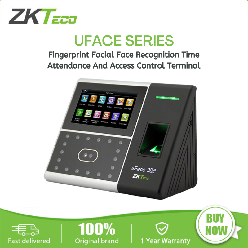 ZKTeco uFace SERIES/ID Fingerprint Facial Face Recognition Time Attendance Access Control Device ...