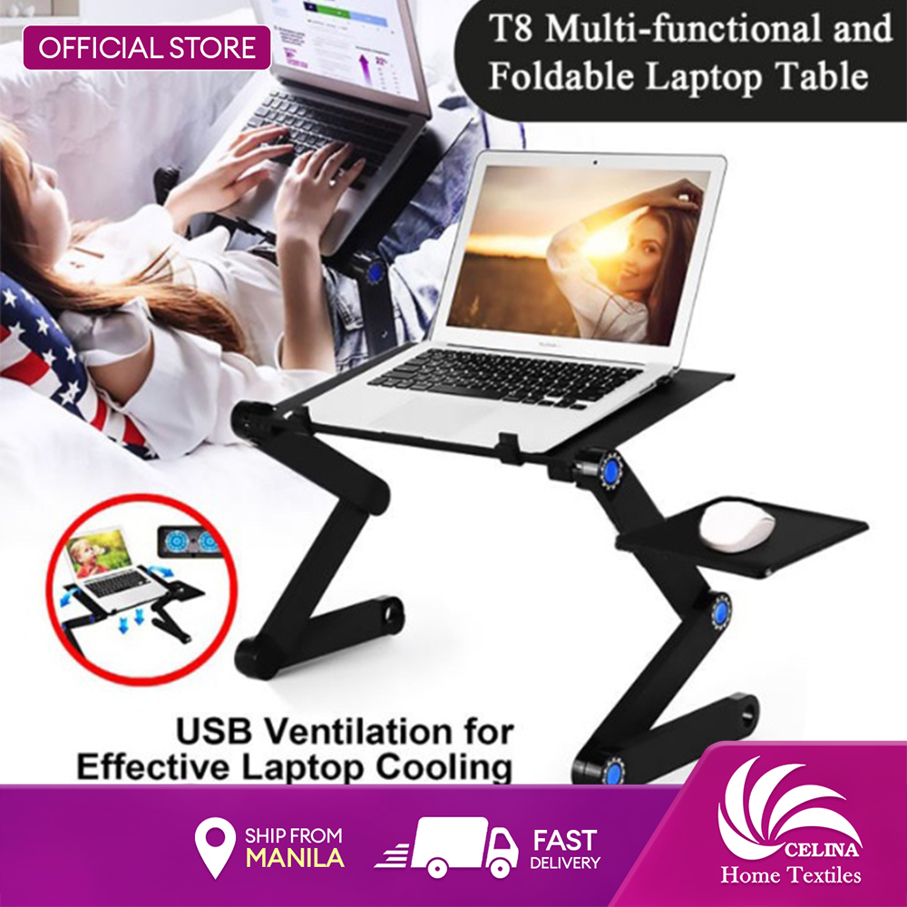 Celina T8 Multi-functional and Foldable Laptop Table (Black) AS474 ...