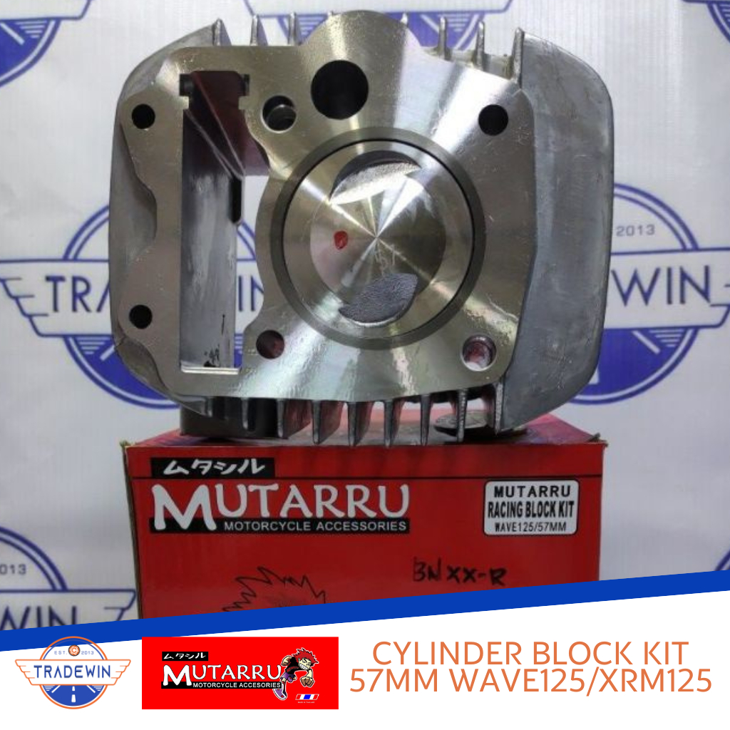 WAVE125 57MMCYLINDER BLOCK KIT XRM125 MUTARRU RS125/XRM1259 | Shopee ...