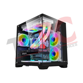 KEYTECH Robin Cube DUAL CHAMBER CASE MICRO ATX MINI ITX Computer Case ...