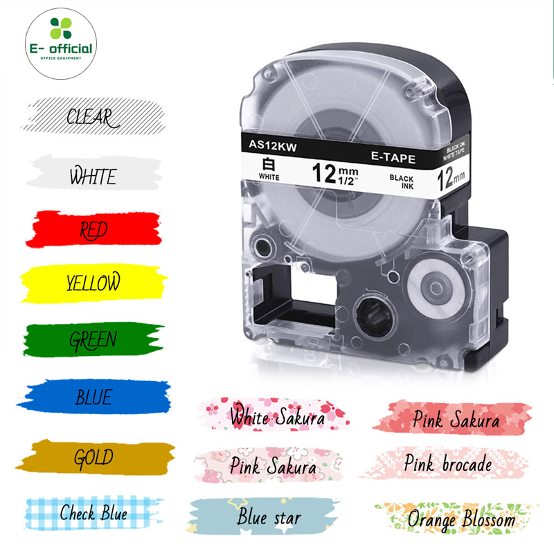 Label Tape SS12KW LC-4WBN9 for Epson KingJim LW-400L LW-600P LW-500 LW ...