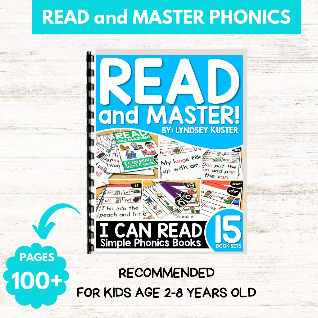 READ AND MASTER PHONICS workbook for kids Beginner Readers Full Colored ...