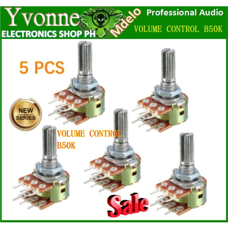 The 5PCS VOLUME CONTROL B50K ohm 6 pins Volume Control Dual Linear ...