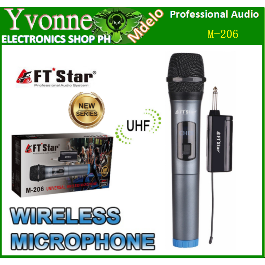 The MEGAPRO FTSTART M-206 UNIVERSAL WIRELESS MICROPHONE M206 UNIVERSAL ...