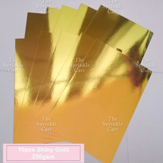 10pcs 250gsm/80gsm Glitter and Shiny Metallic Mirror Card Stock Board ...