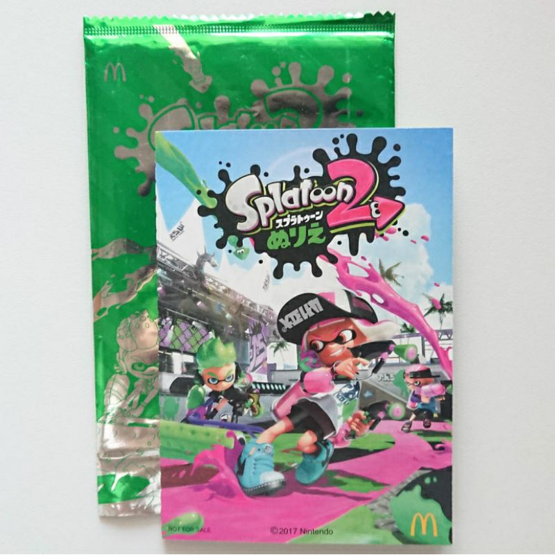 Official Splatoon 2 Postcard merchandise with coloring paint templates ...
