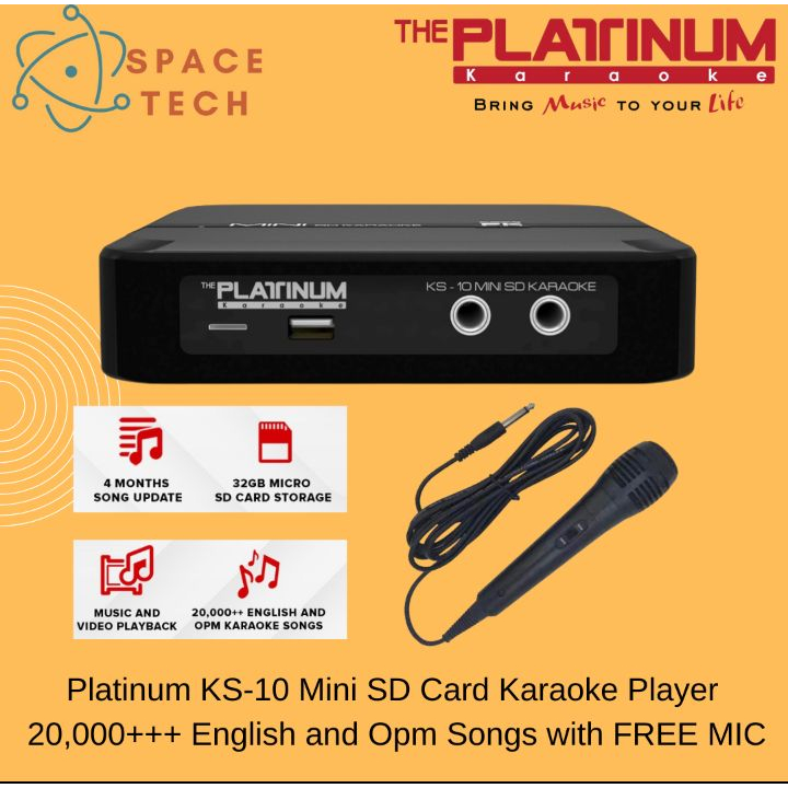 Platinum KS-10 Mini SD card Karaoke Player with 20,000++ English and ...
