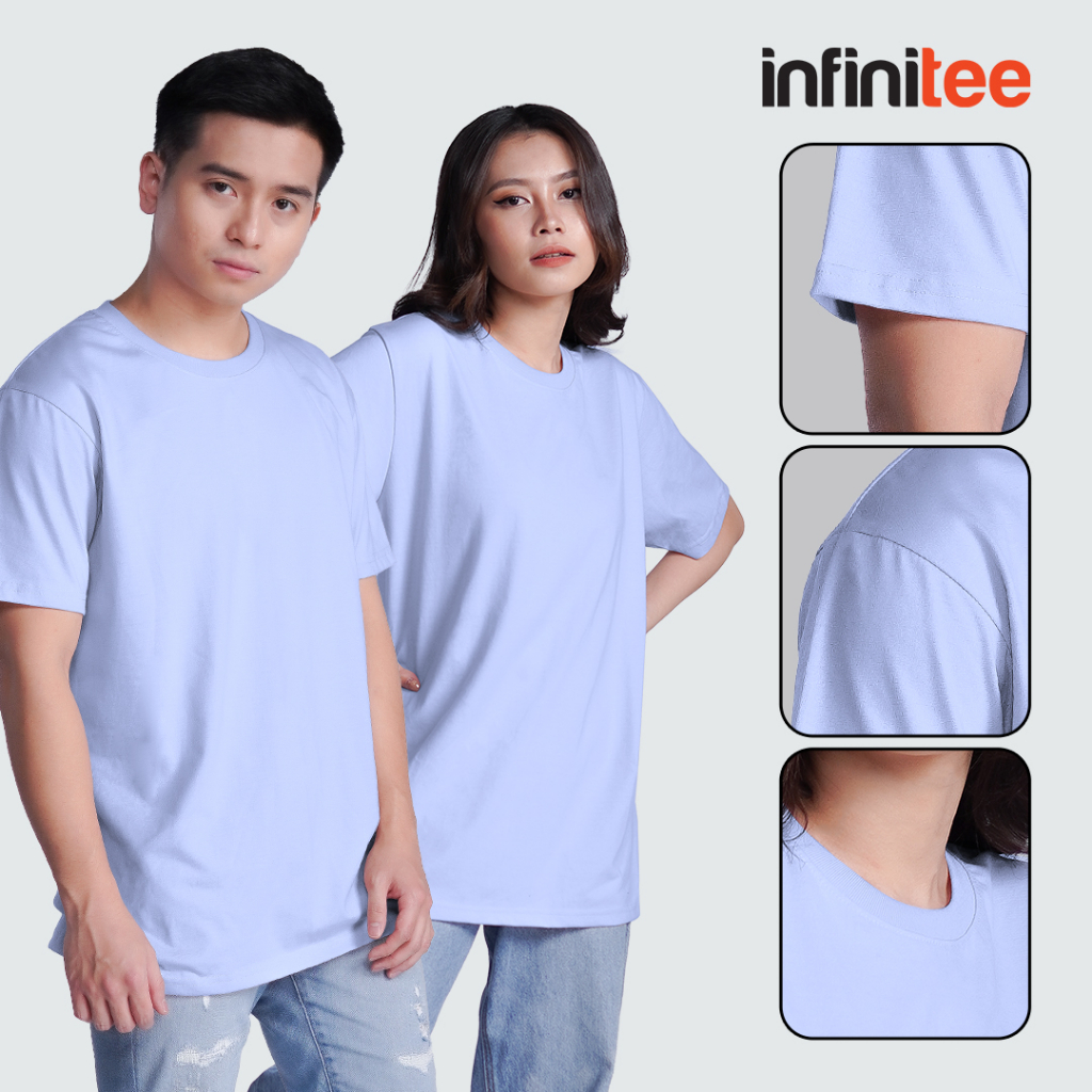 Infinitee Plain Tshirt For Men Pastel Aesthetic Color Blue Peach Lavander Shirt T Shirt Top Tops ...