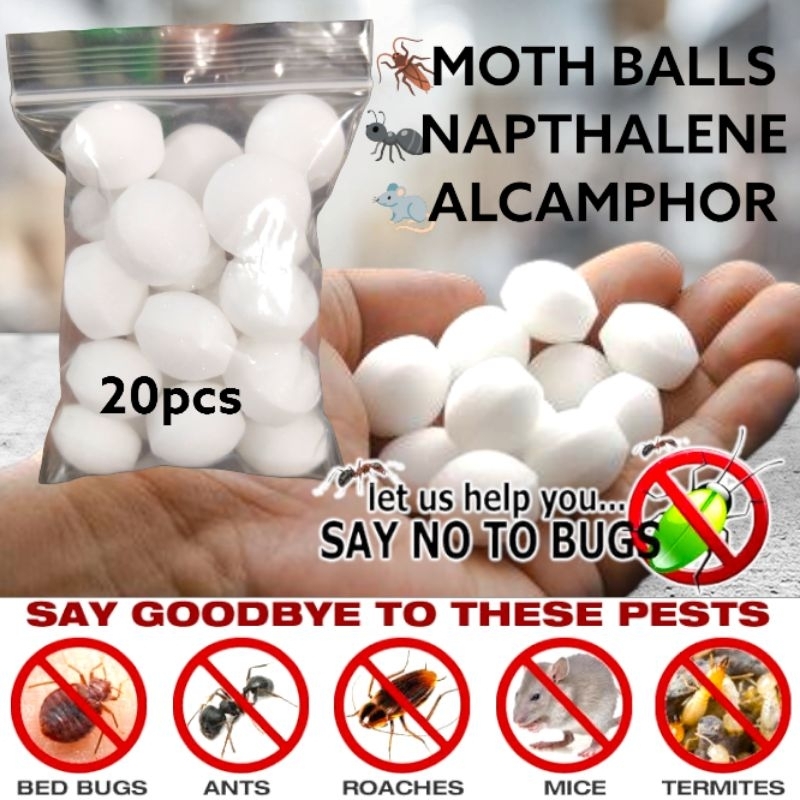 MOTH BALLS (NAPTHALENE, ALCAMPHOR) 20 PCS/PACK | Shopee Philippines