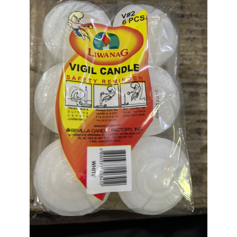 Candle Vigil 2 Liwanag (6pcs) | Shopee Philippines
