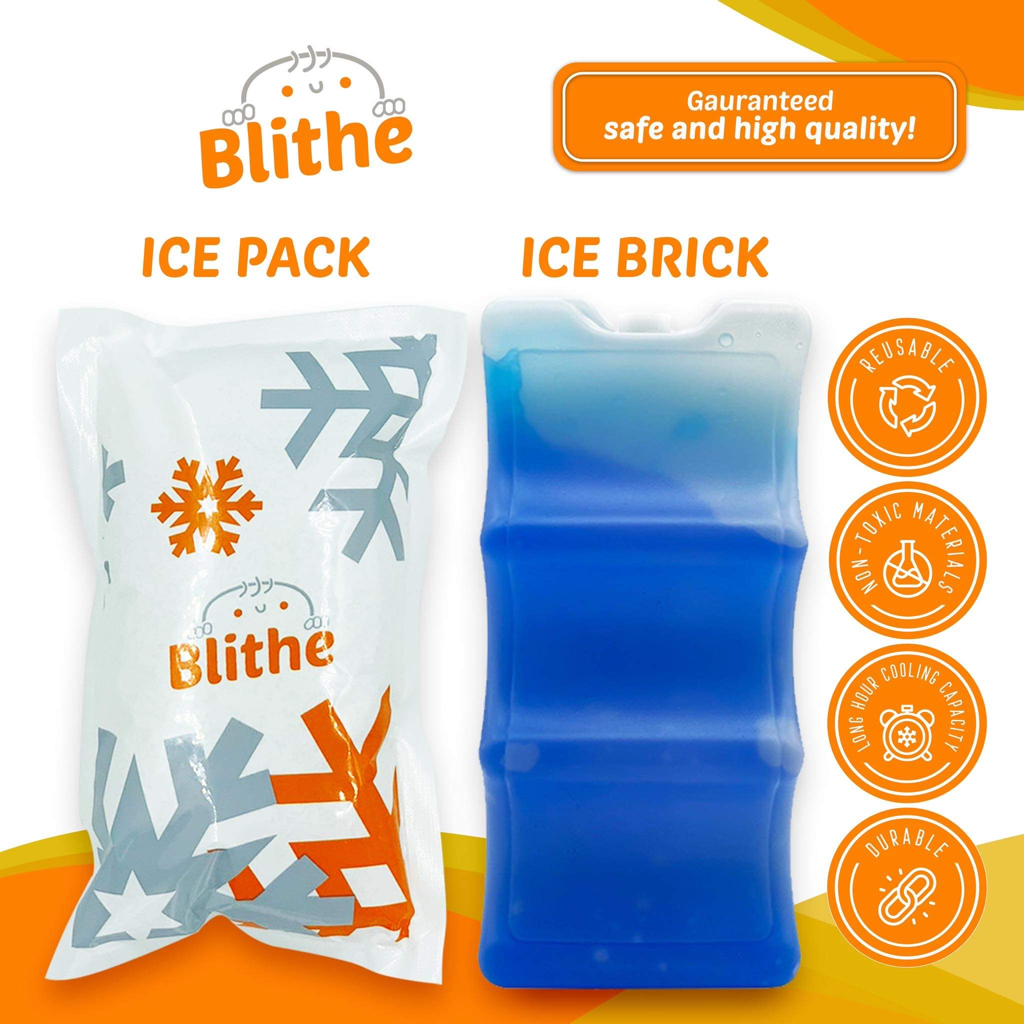 blithe reusable dry ice brick pack for cooler bag breastmilk lunch bags ...