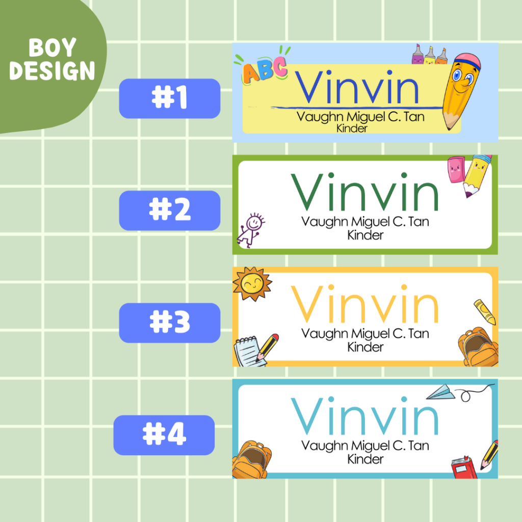 Back to school Kids Name tag for school | ID TAG | Shopee Philippines