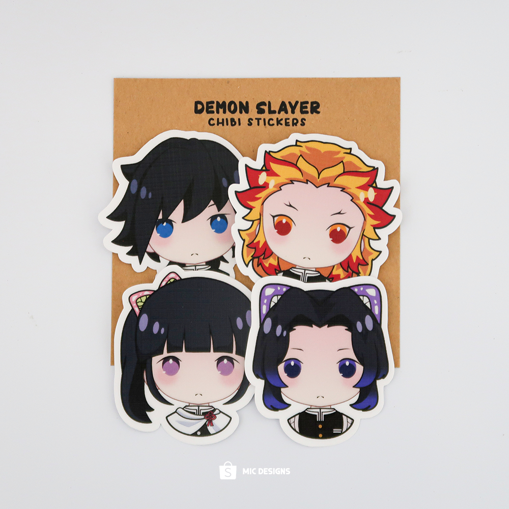 Demon Slayer Sticker Pack | Anime Chibi | Waterproof Stickers | Mic ...