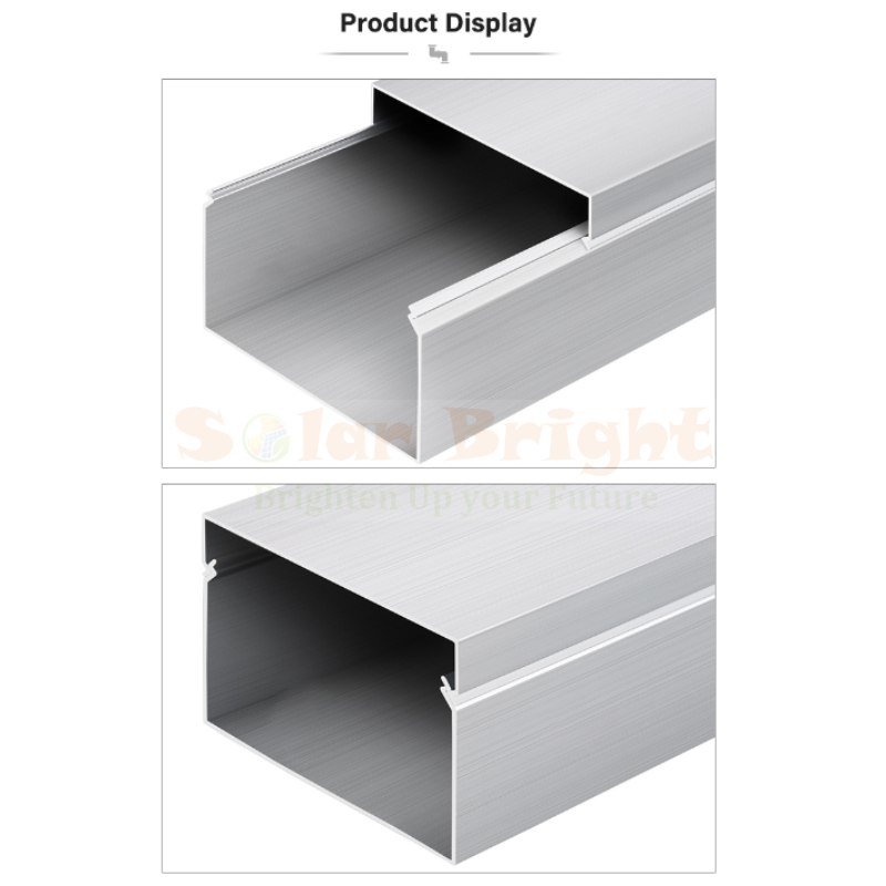 1 Meter Aluminum Alloy Cable Trunking Wiring Ducts Silver Square ...