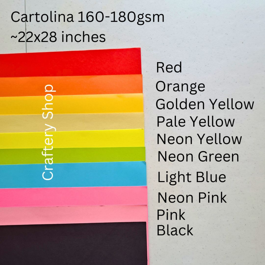 Thick Cartolina 160 to 180gsm 3pieces | Shopee Philippines
