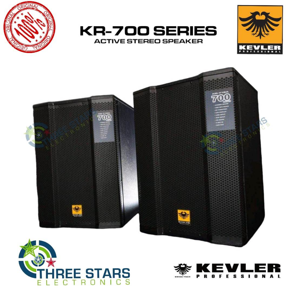 Kevler KR-712A Amplified Speaker System 700 watts Upgraded KR 512 3 ways speakers system Karaoke ...