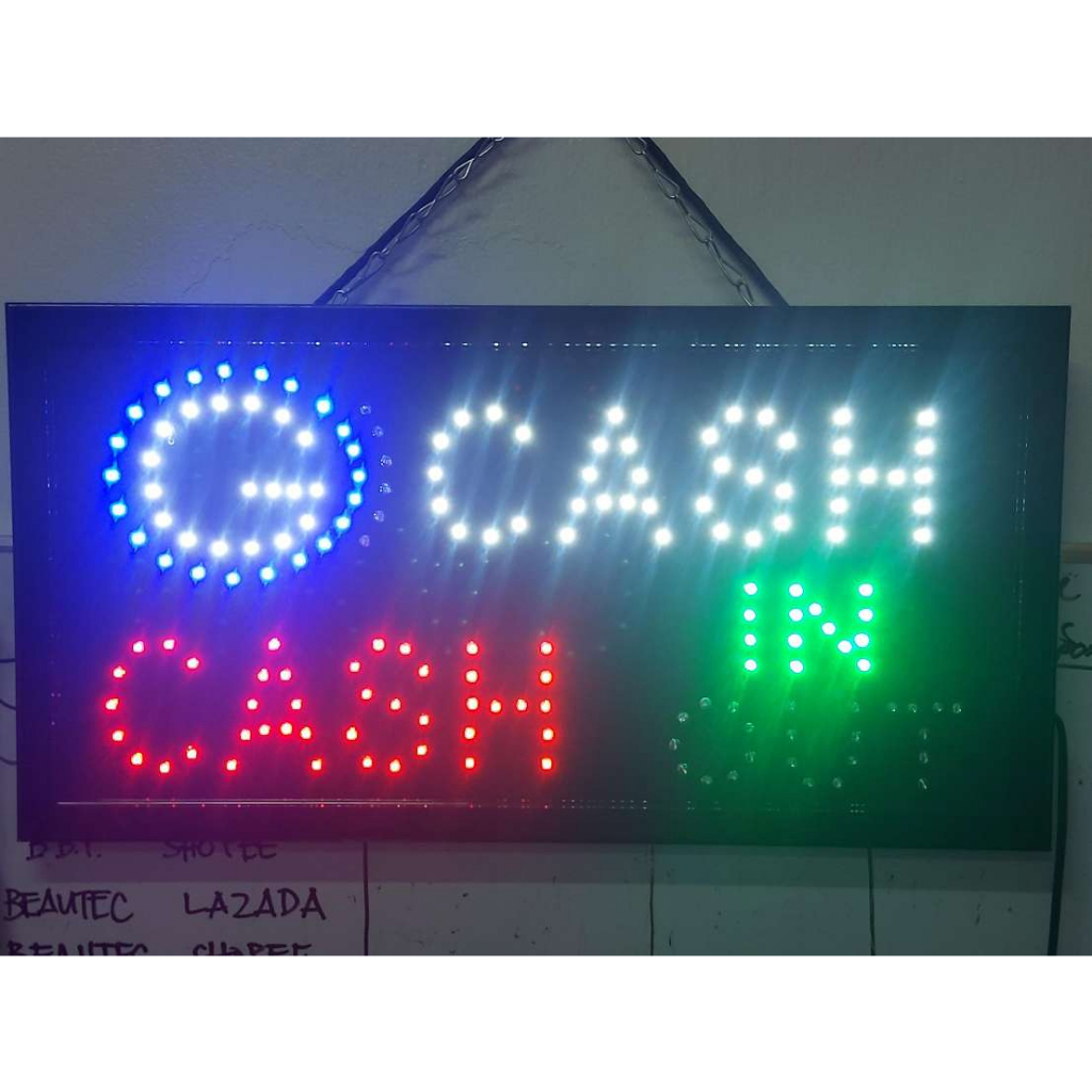 LED LIGHT ENERGY SAVING LIGHT BILLBOARD GCASH / OPEN / CLOSED, PISO ...