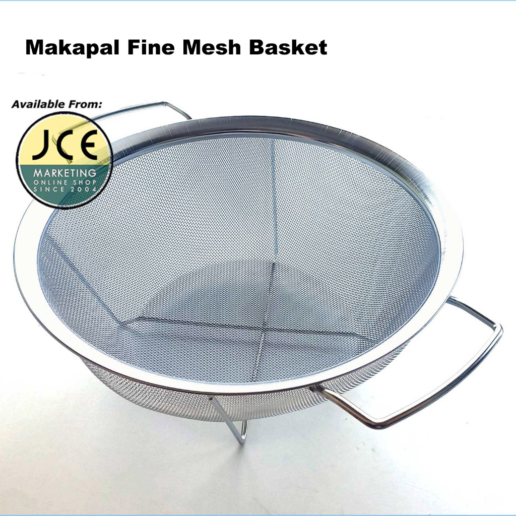 ROUND STAINLESS FINE AND COARSE MESH STRAINER AND COLANDER BASKET FOR ...