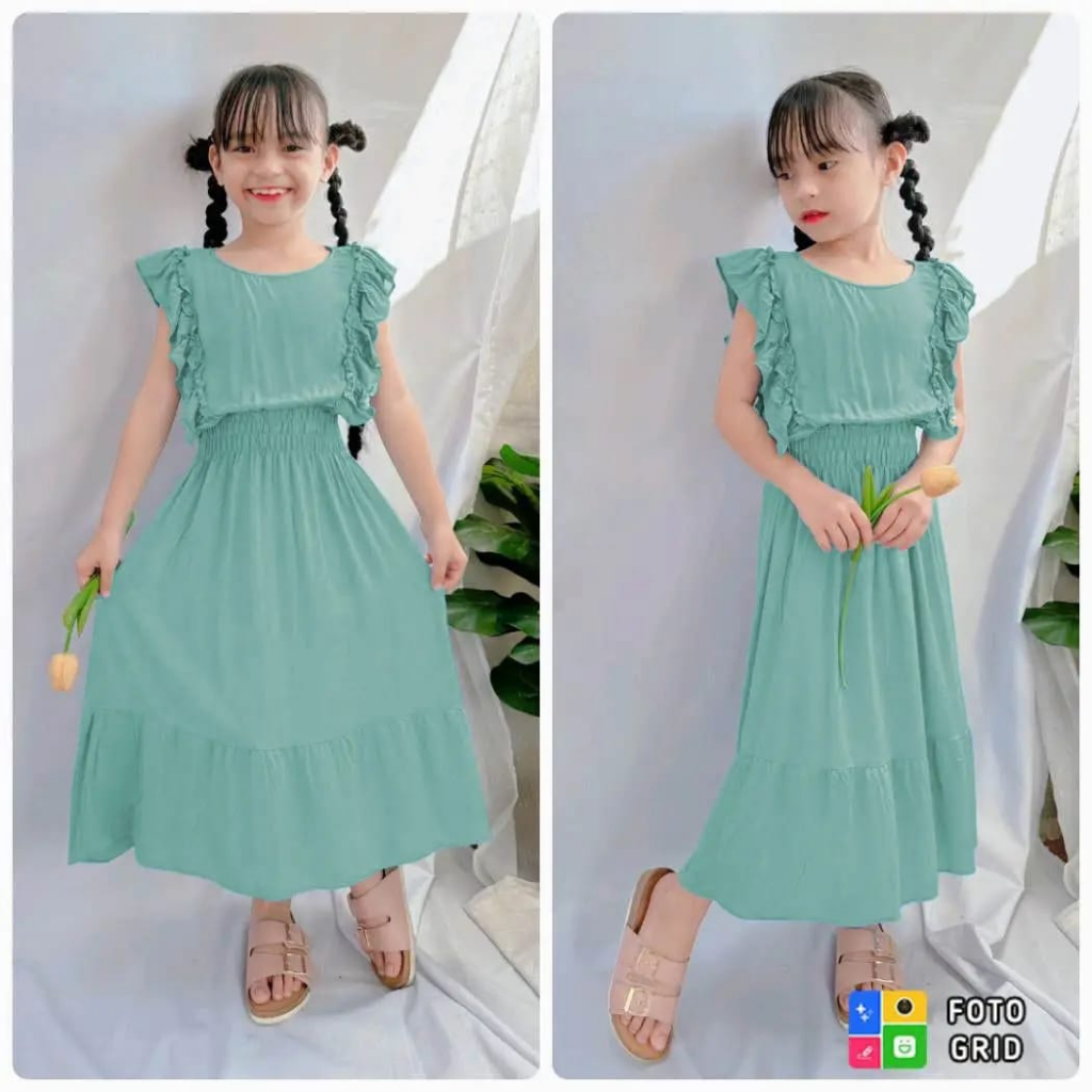 RUBY KIDS MAXI DRESS CHALLICE FABRIC 7 TO 10 YRS OLPD | Shopee Philippines