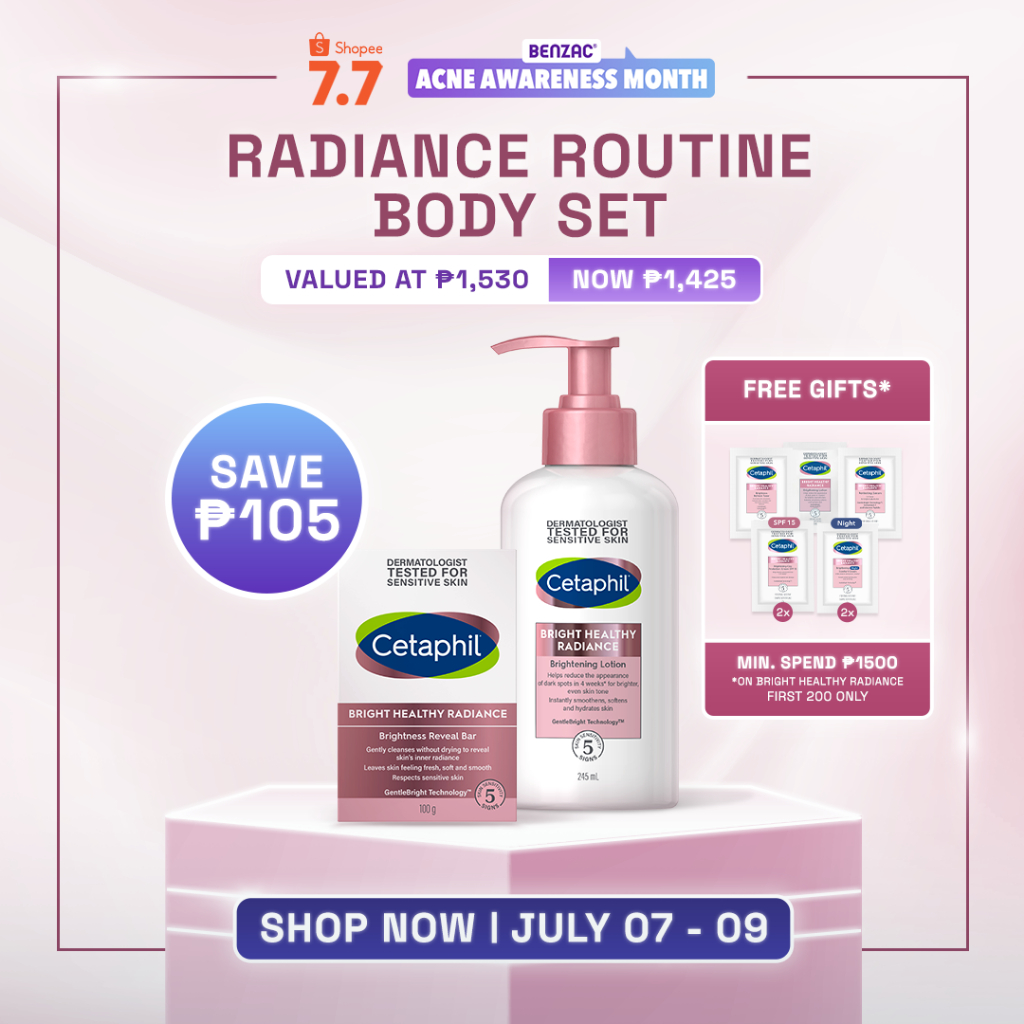 Cetaphil Radiance Routine - Body Set (Brightness Reveal Bar - 100g ...