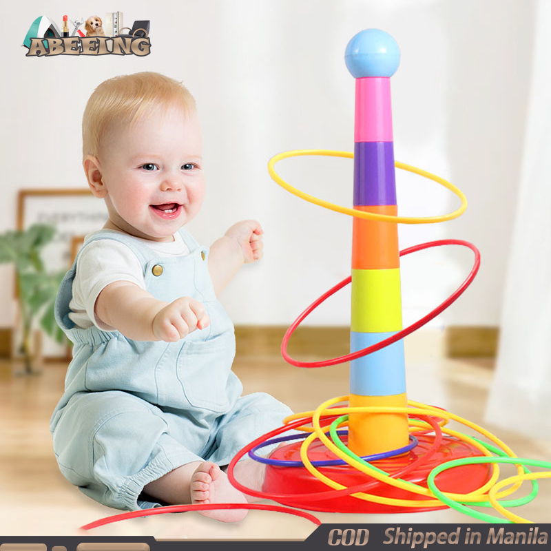 Kids Ring Toss Toy Set Colorful Sport Ring Toss Toy Throw Circle Game ...
