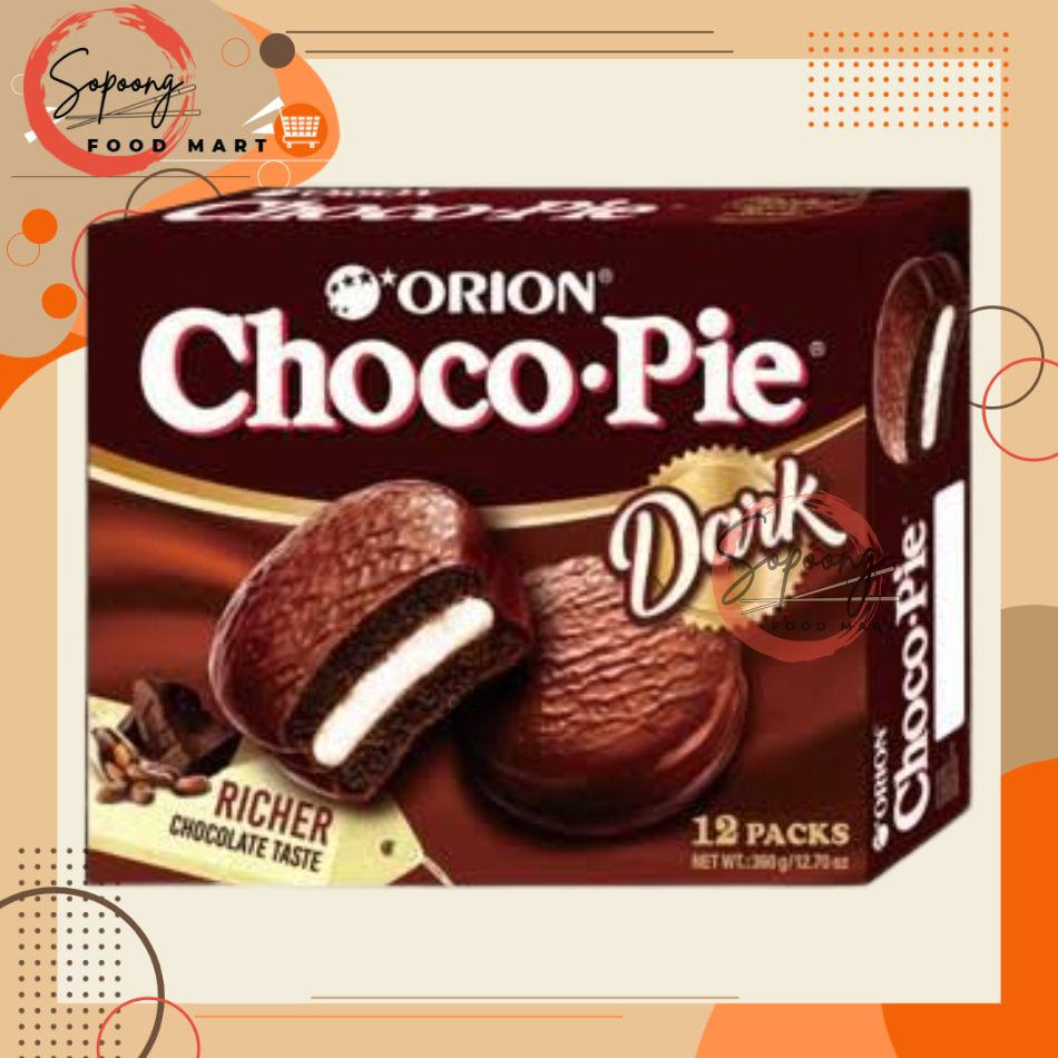 ORION Choco Pie Dark 360g | Shopee Philippines