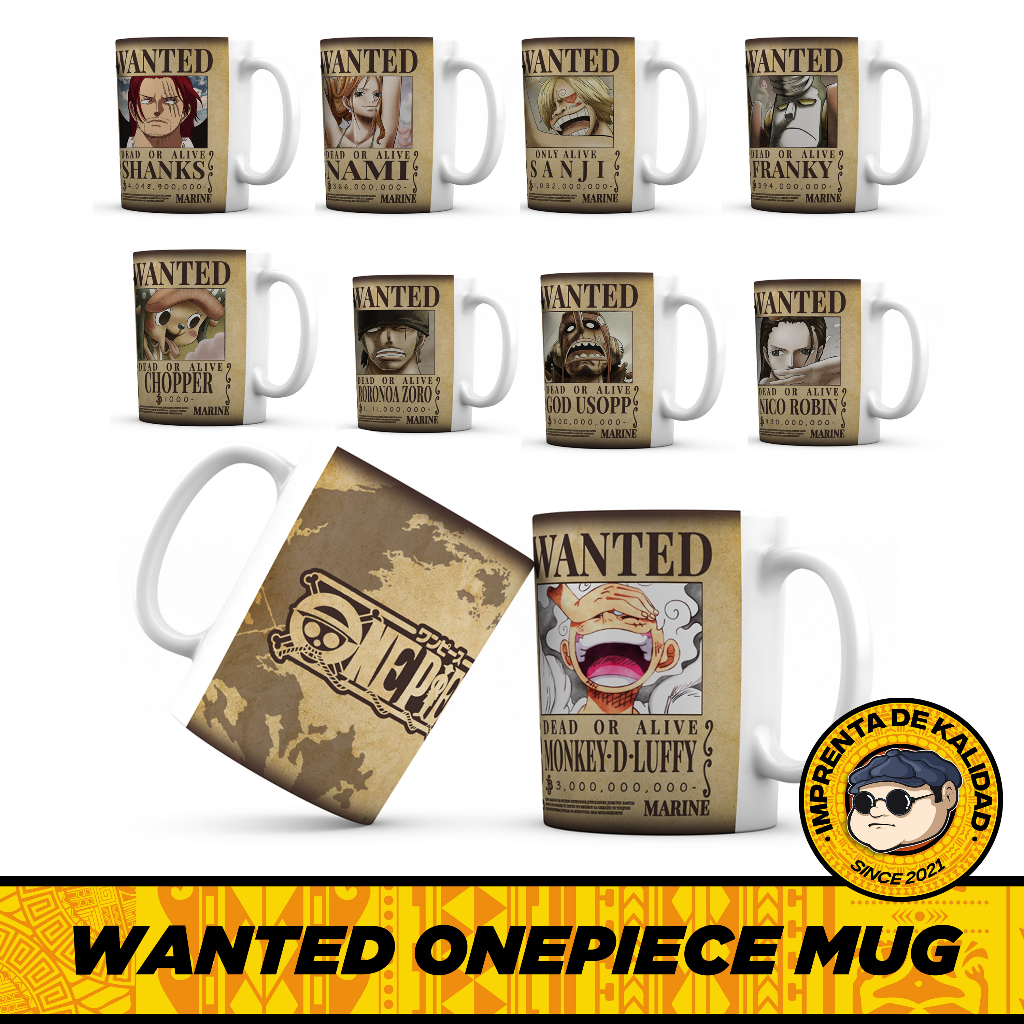 One Piece Wanted Mug (Regular & Magic Mug) 11oz | Shopee Philippines