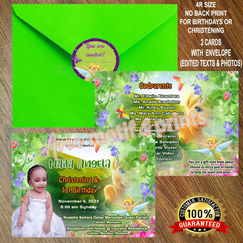 Tinkerbell Invitation Borders