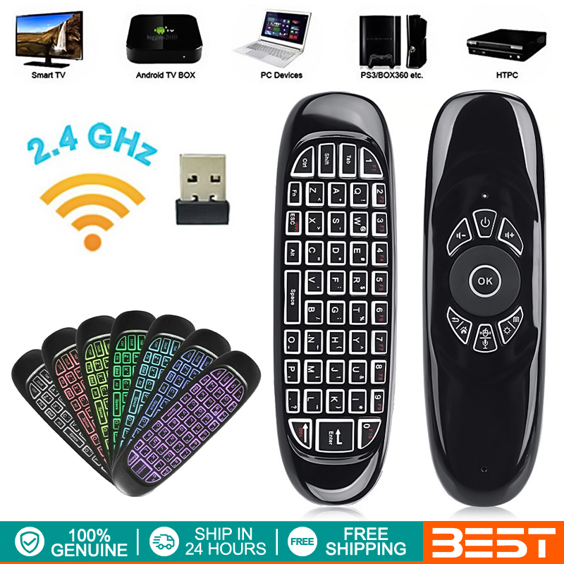 2.4Ghz C120 Portable Wireless Air Mouse With Keyboard Gyroscope Mini ...