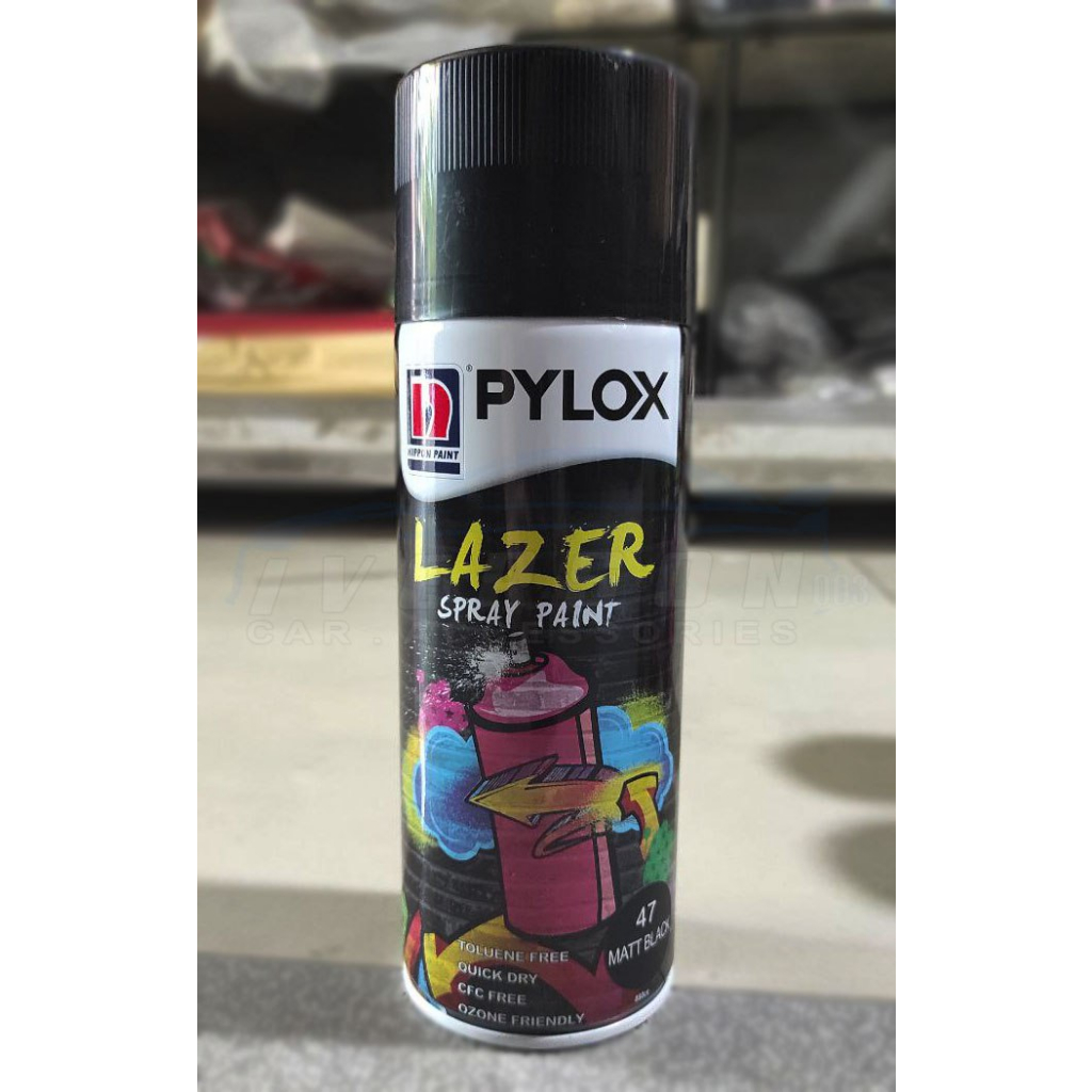 #47 Matte Black Pylox Lazer Spray Paint | Shopee Philippines