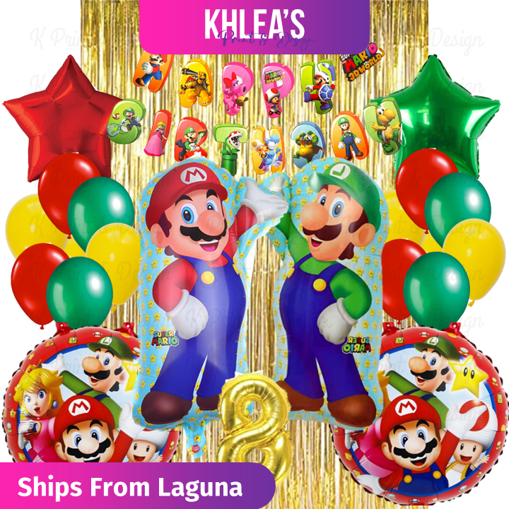 Super Mario Brothers Birthday Party Theme Balloon Set | Shopee Philippines