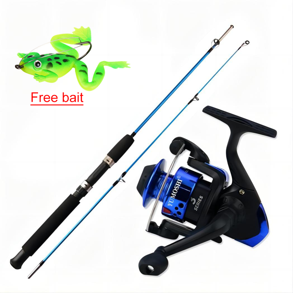 Suke Fishing Rod Reel Set Spinning Reel Fishing Rod 2 Section 1.2M 1.5M | Shopee Philippines