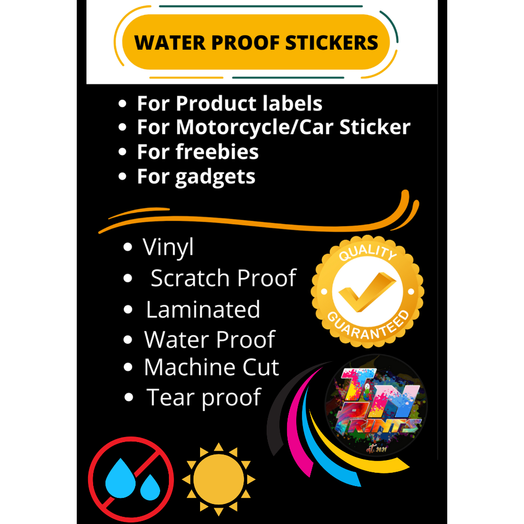Customized Sticker /Waterproof Sticker | Shopee Philippines