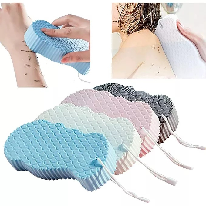 NECK Exfoliate Soft Sponge Body Scrubber for Baby Adults Bath Scrub ...